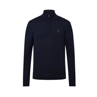 Belstaff Quarter-Zip-Rollkragenpullover - - Knitwear - Herren - Blau - XL