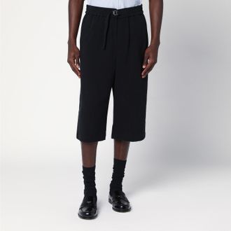 Ami Bermuda weit schwarz in Baumwolle