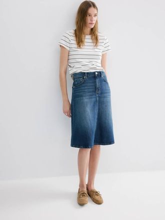 Mango T-shirt coton &agrave; rayures blanc cass&eacute; - Femme - XXS - MANGO