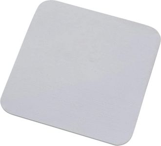 NKlaus Kerzenteller Aluminium weiß 12x12 cm Untersetzer Untertasse Kerzenhalter Tablett Gebürstet - Design 10401