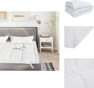 vidaXL Matratzenschoner Weiß 160x200 cm - Matratzenschoner - Matratzenflauge - Matratzentopper - Auflage Matratze
