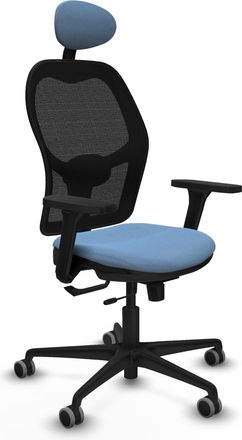 Piqueras y Crespo Ergonomischer Stuhl mit 3D-Armlehnen, h&ouml;henverstellbare Lendenwirbelst&uuml;tze und festes Kopfteil, ausgestattet mit Syncro/Traslack und injiziertem Schau