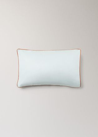 Mango Housse de coussin de berceau en percale de coton r&eacute;versible avec passepoil contrast&eacute; 30x50 cm vert d&acute;eau - Home - 30x50cm - MANGO HOME