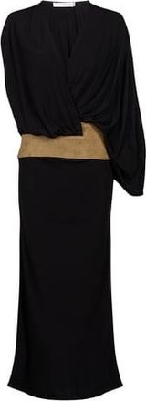 CHRISTOPHER ESBER Robe drap&eacute;e Contour en cuir