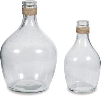 Signature Design by Ashley Marcin Modernes Bauernhaus-Glasvasen-Set mit Flaschenhals, transparent, 2-teilig
