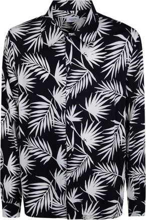 Laneus Homme, Chemises, Noir, Taille: XL Chemise Bowling Imprim&eacute;e Coupe Carr&eacute;e