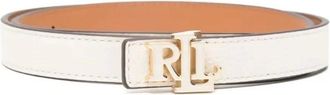 Ralph Lauren Femme, Accessoires, Blanc, Taille: S Rev LRL 20 Belt Skinny