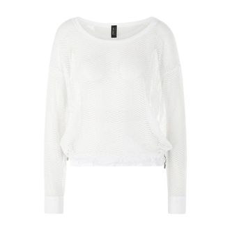 Marc Cain Femme, Pulls, Blanc, Taille: 46 FR Maille ras du cou
