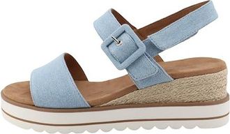 Tom Tailor Femme 9590210002 Sandale cale, Sky, 39 EU