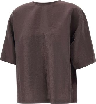 HUGO BOSS Femme, Tops, Brun, Taille: 44 FR Chemisier en m&eacute;lange de lin