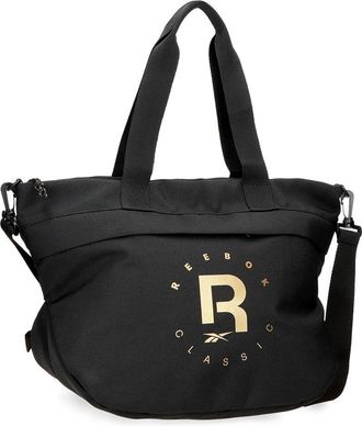 Reebok Gold Einkaufstasche, Schwarz, 46 x 30 x 24 cm, Polyester, von Joumma Bags