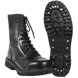 Mil-Tec Miltec Boots 10 Trous Invader Mixte Botte mi-mollet, Noir, Taille unique