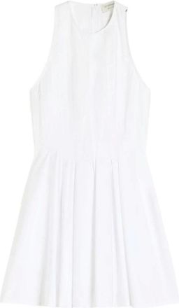 Sportmax Femme, Robes, Blanc, Taille: 38 FR Cotton Mini Dress