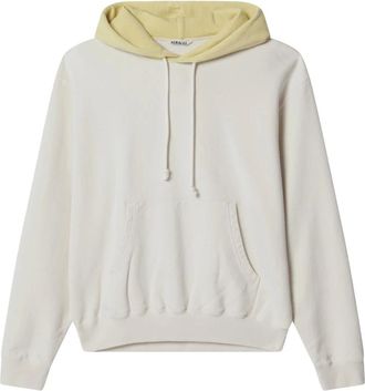 Auralee Homme, Sweatshirts et sweats &agrave; capuche, Beige, Taille: S Smooth Soft BD Sweat P/O Parka