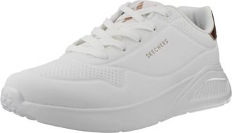 Skechers Femme, Chaussures, Blanc, Taille: 40 EU UNO Lite Shimmer Along