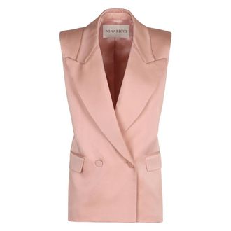 Nina Ricci Taillenweste mit Reverskragen und R&uuml;ckenschlitz - - Jackets - Damen - Rosa - S