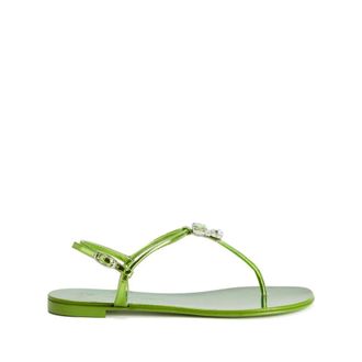 Giuseppe Zanotti Flat Sandalen - - Shoes - Damen - Gr&uuml;n - 37 1/2 EU