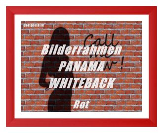 Homedecoration Bilderrahmen Panama Whiteback 35 x 37 cm Rot mit weißer Rückwand und Acrylglas Antireflex 1 mmm