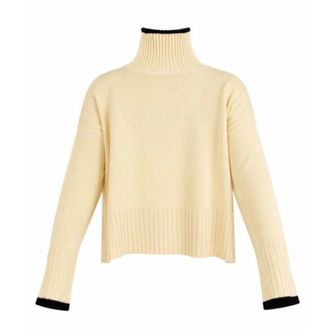 Pinko Pinko, Femme, Pulls, Beige, Taille: 40 FR Falkland Turtleneck