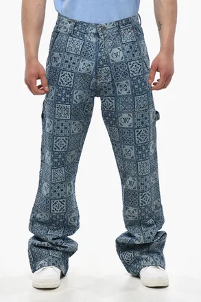 Off-white Bootcut Jeans MAILOCA Printed Denim 28cm Off-White