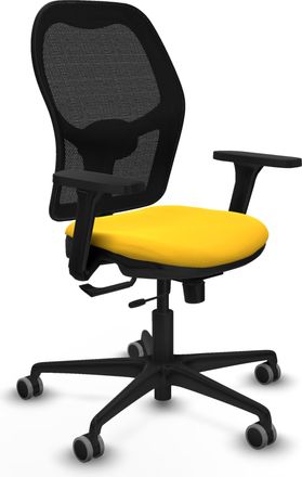 Piqueras y Crespo B&uuml;rostuhl mit 3D-Armen, h&ouml;henverstellbare Lendenwirbelst&uuml;tze, ausgestattet mit Syncro/Traslack und eingespritztem Schaum. Mit Rollen von 65 mm, Parket