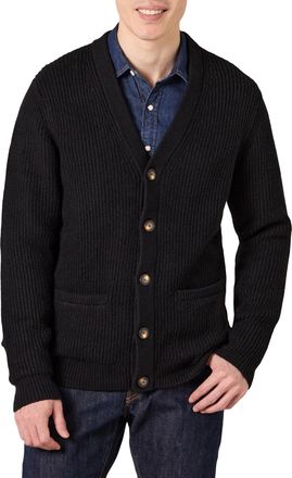 Amazon Essentials Herren Soft-Touch-Strickjacke mit Langen Ärmeln, Schwarz, XXL
