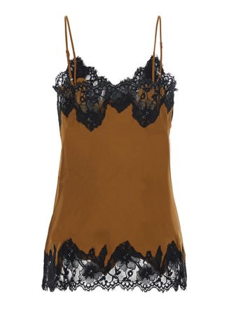 Gold Hawk Womens Satin V-Neck Top With Spaghetti Straps Black Silk Tops