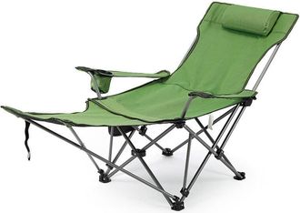 Generic Tragbarer faltbarer Campingstuhl mit Rückenlehne - Leichter Angel- und Picknickstuhl für Outdoor-Aktivitäten, Büro, Mittagspausen und Entspannung (Grü