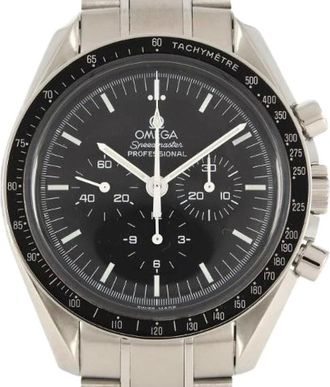 Omega Pre-owned Speedmaster Professional Stainless Steel Chronograph - Homme - Pre-owned - Noir - Taille: ONE Size