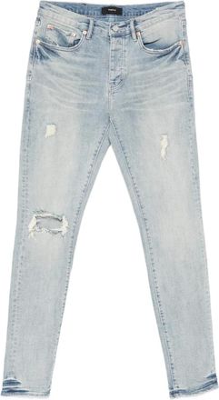 Purple jean à effet usé - Bleu