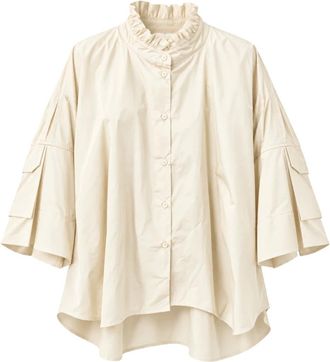 Meimeij Blouse oversize - Femme - Blouses et Chemises - Beige - Taille: 36 FR