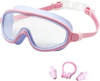 Generic Schwimmbrillen-Set, Schwimmbrille, Nasenclip, Ohrst&ouml;psel, 3-teilig, Kinder, gro&szlig;er Rahmen, wasserdicht und beschlagfrei, Schwimmbrille 2025, Sommer, W