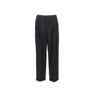 Saint Laurent C Mere et Flanelle en laine 90 Pantalon ray&eacute;