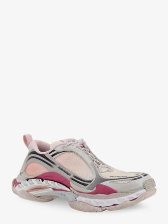 Balenciaga Womens Sneakers Triple S.2 Pink Mesh-Nylon Polyurethane-Rubber Trainers Polyurethane/rubber