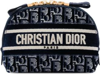 Dior Pre-owned Velours sacs-dior - Femme - Pre-owned - Bleu - Taille: ONE Size