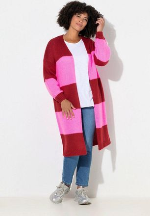 Angel Of Style Strickjacke Long-Strickjacke Straight Fit Blockstreifen