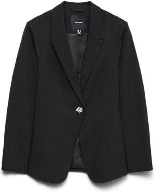 Vero Moda Vmfilia Ls Fitted Blazer, Noir, 40 Femmes