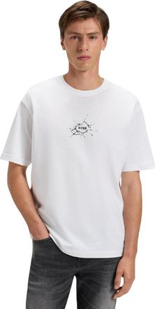 HUGO BOSS T-Shirt f&uuml;r Herren, Rundhalsausschnitt, Baumwolle (Wei&szlig;)