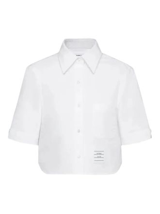Thom Browne chemise Oxford &agrave; manches courtes - Blanc