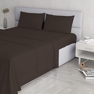 Italian Bed Linen Elegant Italian Bed Linen Bettwäsche, Braun, 100% Mikrofaser, DOPPELTE