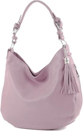 modamoda.de T200 - ital. Sac à bandoulière en cuir pour femme, lilas, m