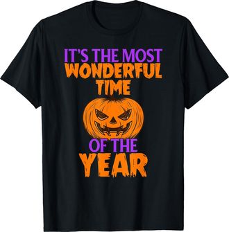 So Cool Designs Gruseliger K&uuml;rbis Die wundervollste Zeit de Jahres Halloween T-Shirt