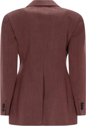 Bottega Veneta Wool and Linen Blend Blazer - Pink