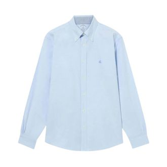 Brooks Brothers Homme, Chemises, Bleu, Taille: XL Chemise Oxford Coupe Standard Non-Iron Boutonn&eacute;e