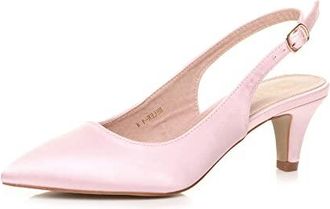 Ajvani Femmes Talon Style 50s Boucle Bout Pointu Chaussures douverture fête soirée Mariage Demoiselle dhonneur Taille 7 40