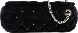 Chanel Pre-owned Velvet Clutch - Femme - Pre-owned - Noir - Taille: ONE Size