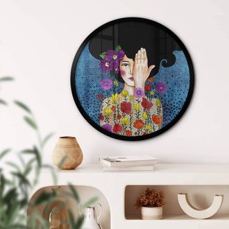 Wall-Art Feminine Affirmationen Poster H&uuml;lya florale Retro Wohnzimmer Bilder modern Blumen Sommer