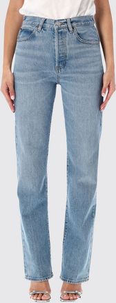 Frame Denim Jean droit taille haute The Vertical en denim de coton et lyocell