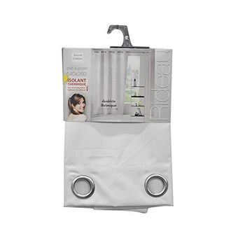 Douceur d'Intérieur Ösenvorhang, 140 x 260 cm, Polyester, Thermisch, icemount, Weiß