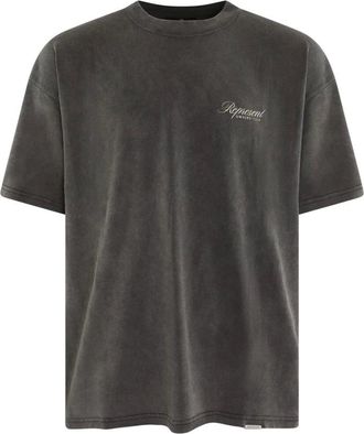 Represent Represent, Homme, Tops, Gris, Taille: M Owners Script T-Shirt